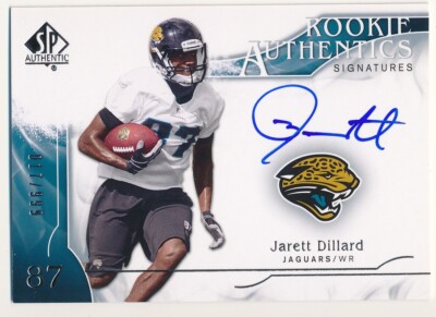 JARETT DILLARD 2009 SP AUTHENTIC #312 ROOKIE AUTOGRAPH JAGUARS 17/999 ...