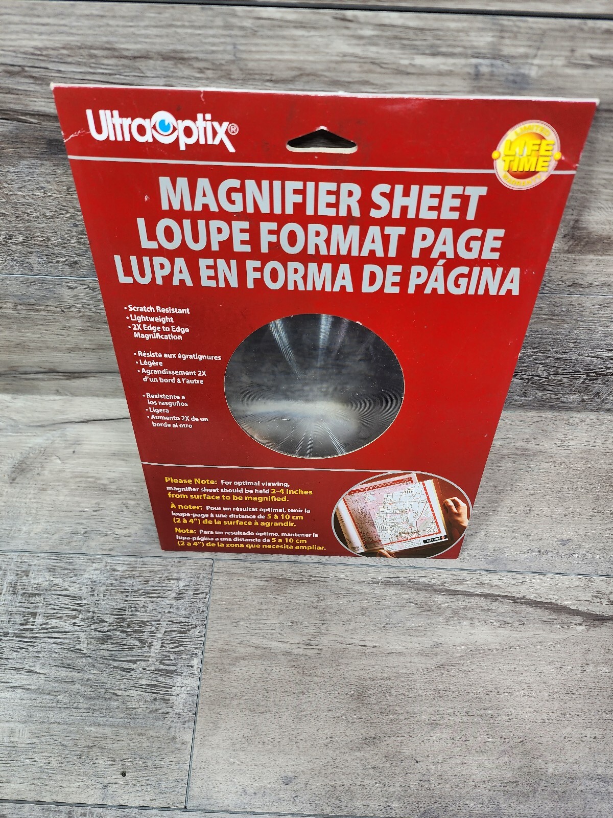 Ultra-Optix Magnifier Sheet 2x Magnification 8 1/4" X 11" Lens ...