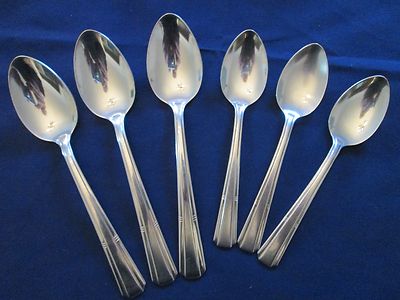 SET of 6 SPOONS! Vintage M.S. STAINLESS: excellent! | eBay