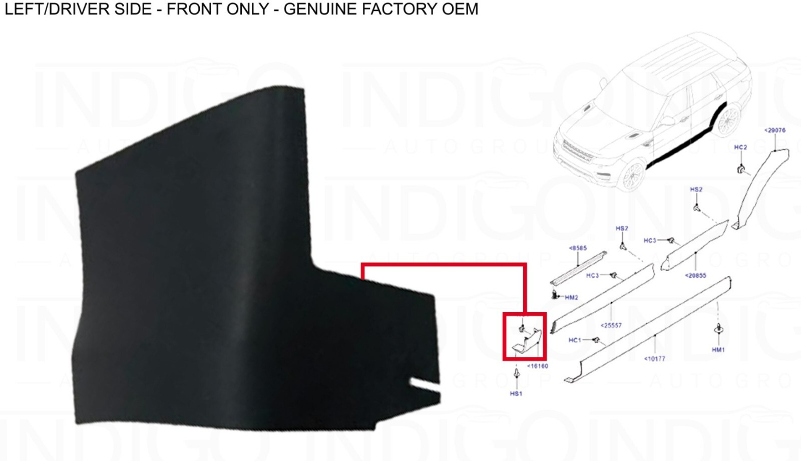 LAND ROVER FRONT LOWER MOULDING LH RR SPORT 14-22 LR064266 GENUINE | eBay