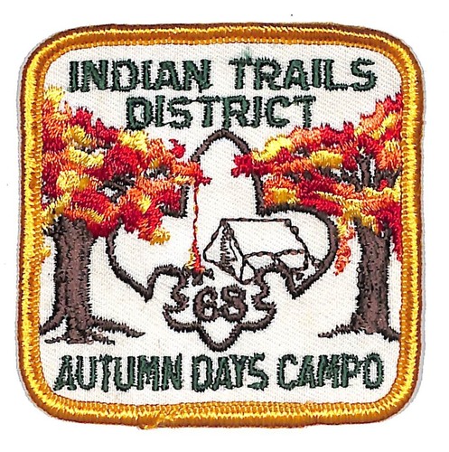 Boy Scouts BSA 1968 Indian Trails Autumn Days Compo Trees Patch Scarce ...