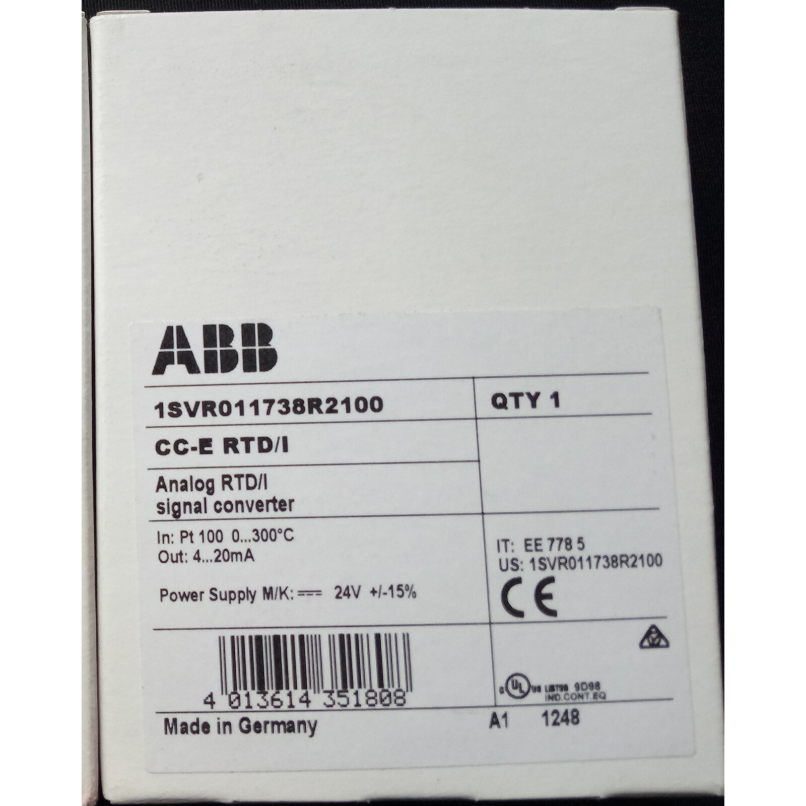 1 piece new abb CC-E/RTD/I Signal converter Free ship | eBay