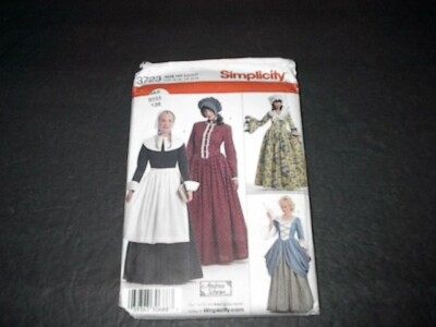 Simplicity Pattern 3723 Misses' Colonial Pilgrim Dress / Costume 6 ~ 12 ...