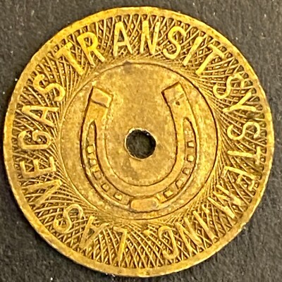 Las Vegas Transit System Horseshoe G/F One Fare Transit Token 16mm (#6 ...