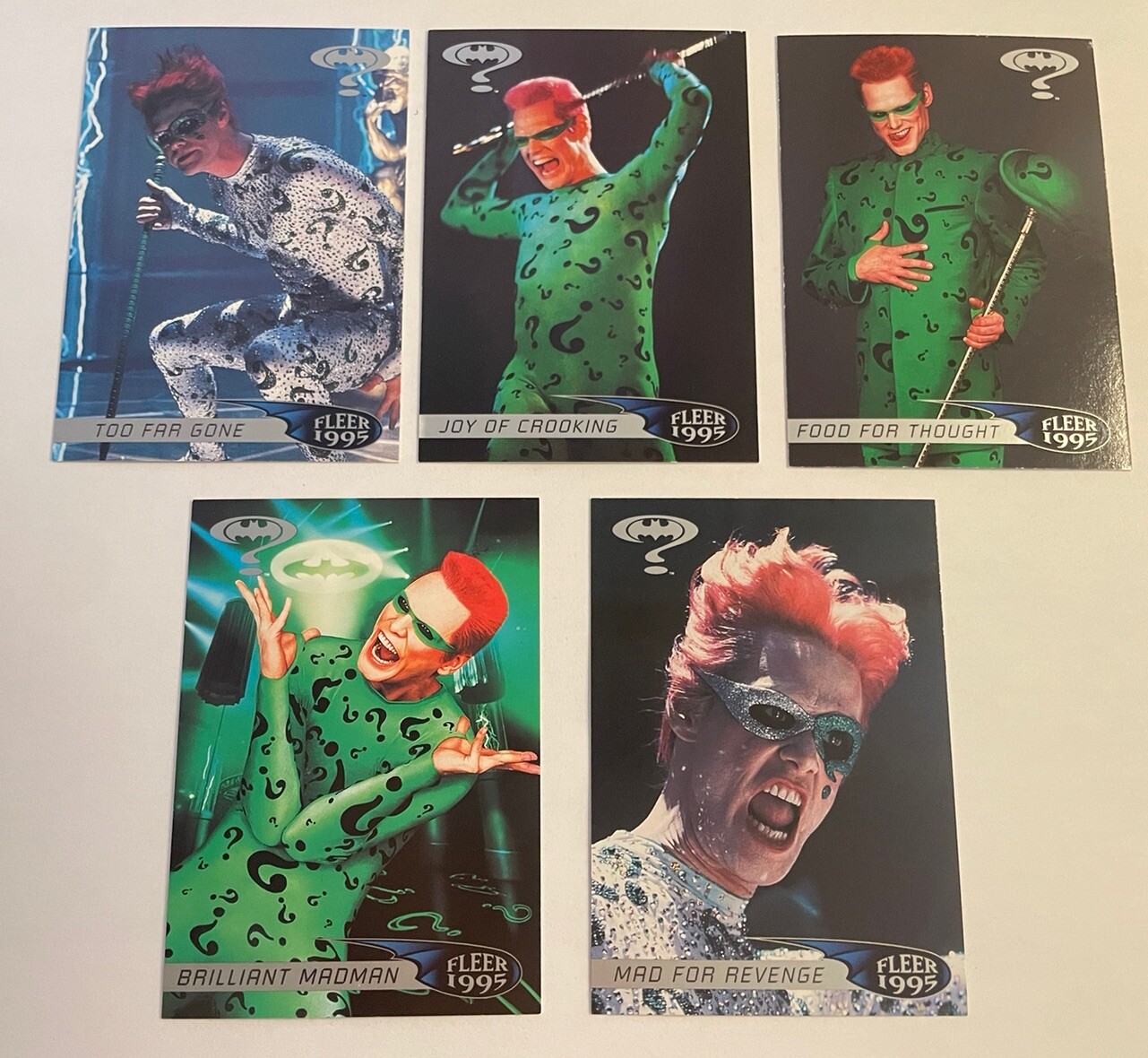 Fleer 1995 Batman Forever Trading Cards The Riddler Set Of 5 | eBay