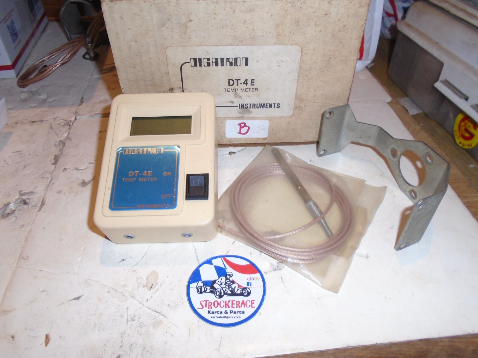 VINTAGE RACING GO KART DIGATRON INSTRUMENT DT-4E DT4E TEMPERATURE CART ...