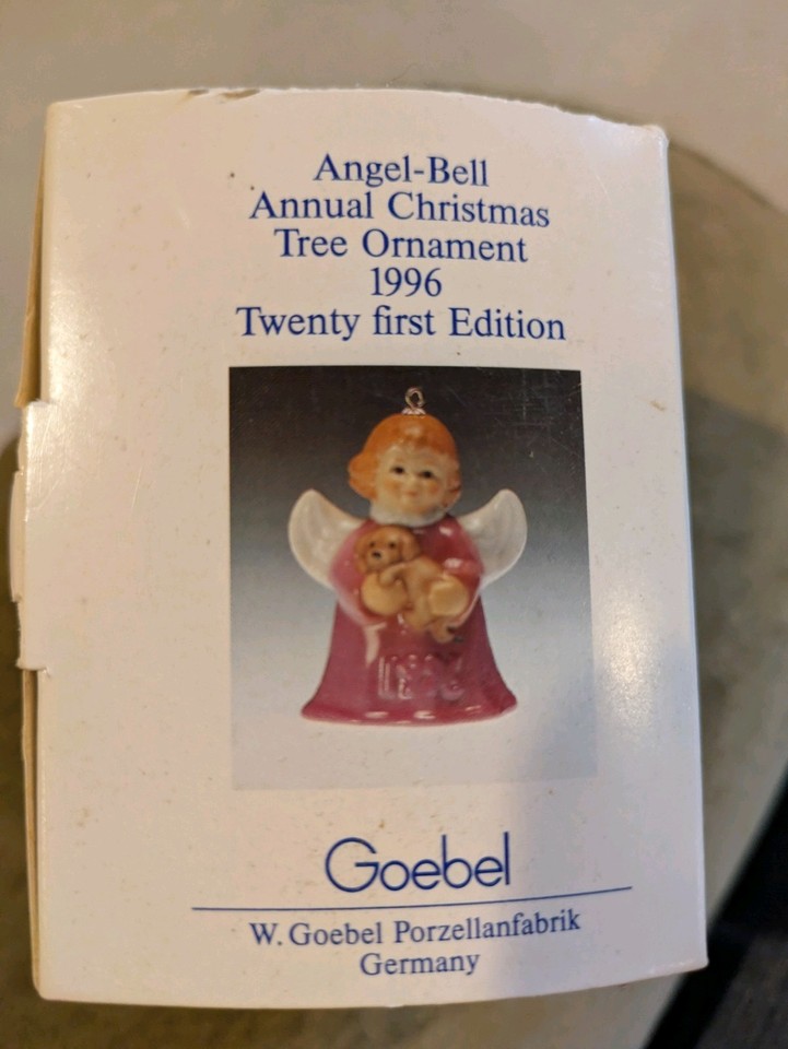Goebel Angel Bell Christmas Tree Ornament 1996 Green, Twenty-First ...