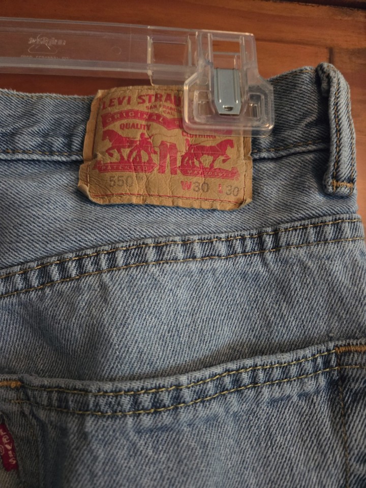 Men's 550 Levi's Blue Light Wash Red Tab 30x30 Jeans | eBay UK