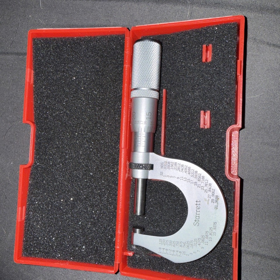 Starrett T230XFL Outside Micrometer 1 in Friction 49659509441| eBay