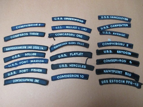 USN US Navy Shoulder Tabs Rockers PatcheS (40) DEALER LOT 1960-MODERN ...