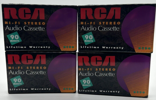 RCA RC90 Hi-Fi Stereo 90 Minute Audio Cassette Blank Tapes Lot of 4 | eBay