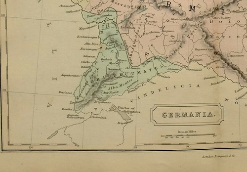 1868 HAND COLOURED ANCIENT MAP GERMANIA HERMIONES INGAEVONES BOHEMIA ...