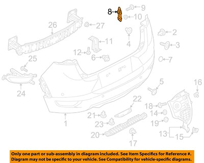 MAZDA OEM 16-18 CX-3 Rear Bumper-Side Retainer Bracket Right D10J502H1B ...