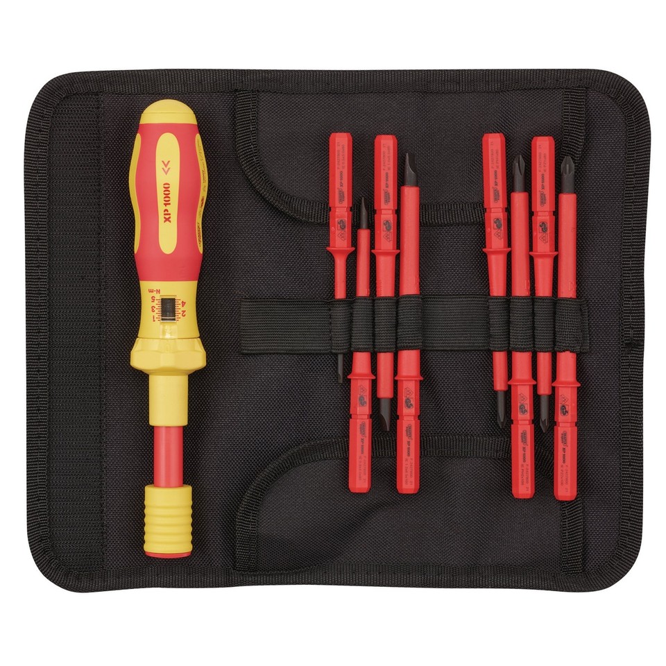 Draper XP1000 VDE Interchangeable Torque Screwdriver Set 9 Piece 65372 ...