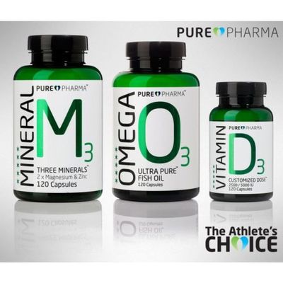 Sealed PurePharma Bundle Pack Complete Health Supplement O3 D3 M3 Pure ...