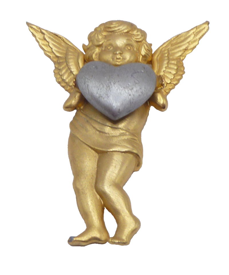 Vintage Jonette Jewelry Cupid Holding Heart Brooch JJ Rare | eBay