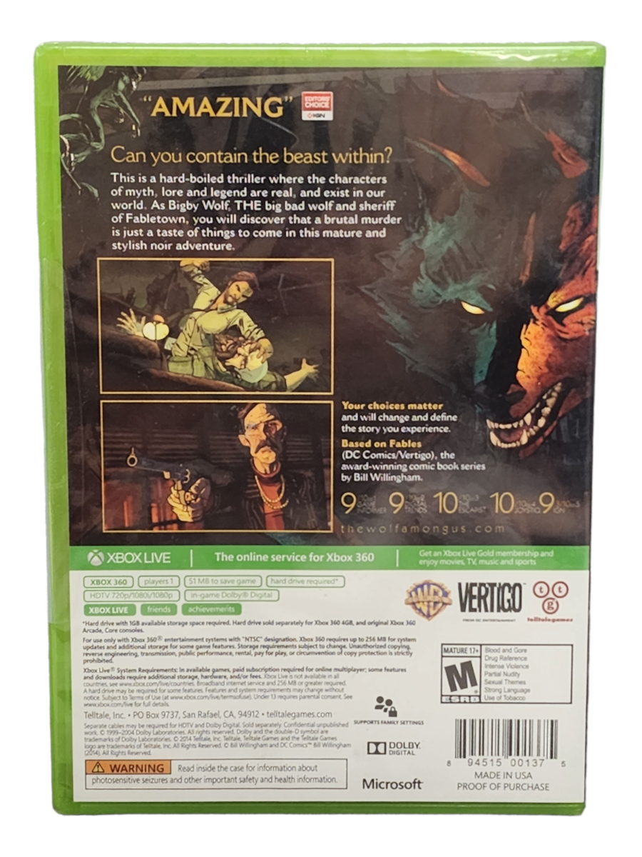 Xbox 360 Wolf Theme Xbox 360 Skin Aufkleber Schutzfolie Vinyl Cover