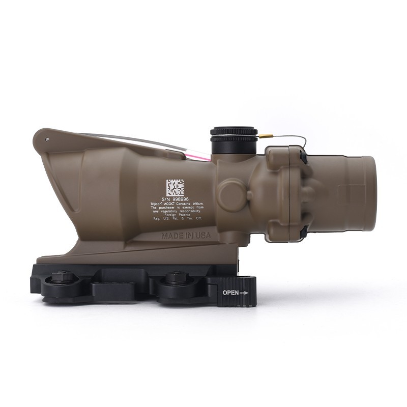 EvolutionGear ACOG 4X32 Red Fiber Optics Scope Chevron reticle Sight ...