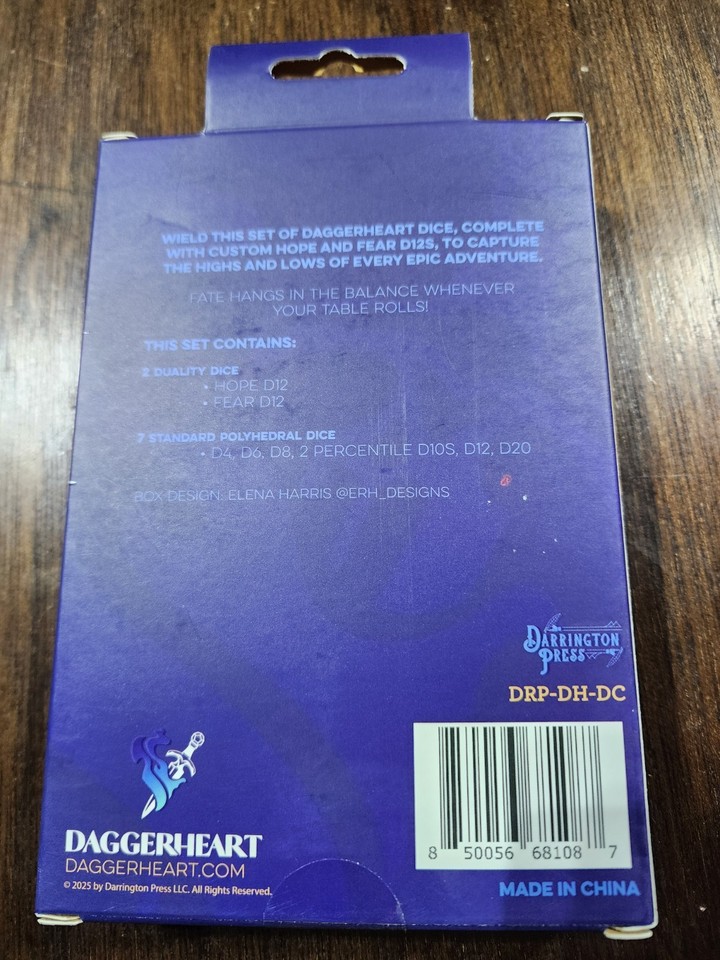 Daggerheart Dice Set - Darrington Press Official Dice Set NEW in BOX | eBay