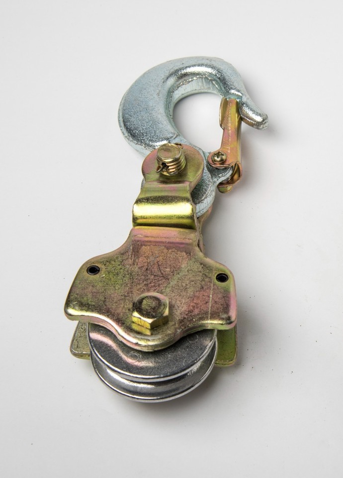 Pulley Block Swivel Hoist Wire cable Rope 2 Ton Eye Hook Snatch Block ...
