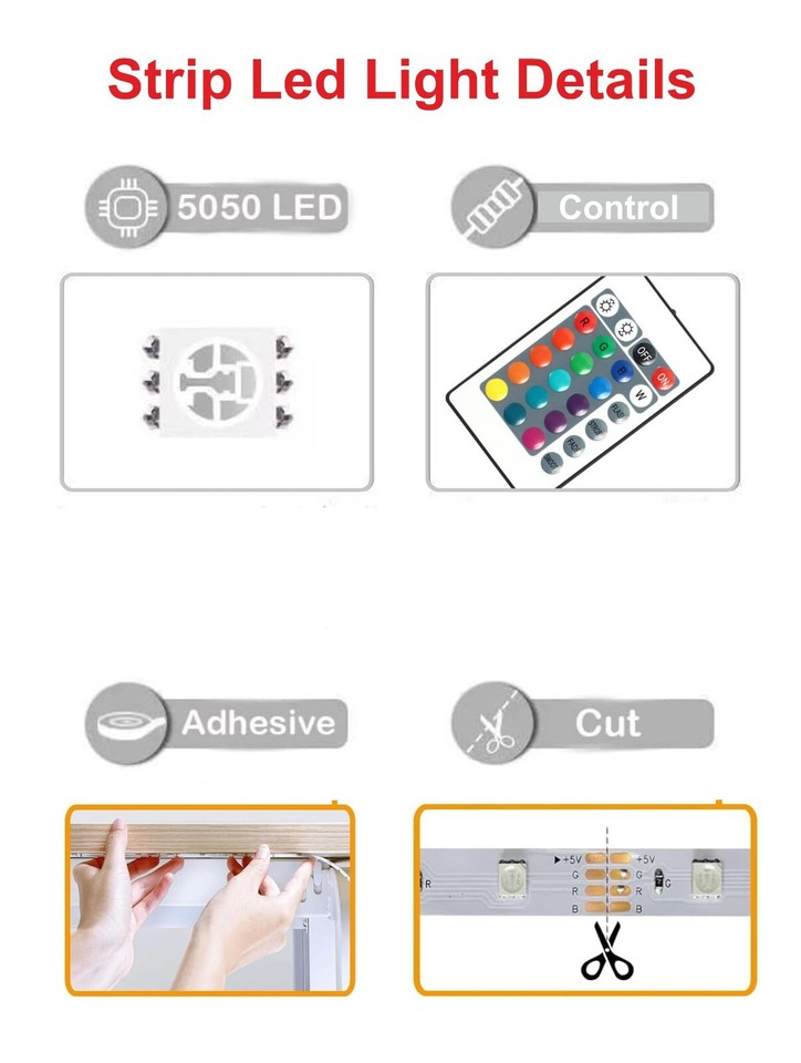 1 - 30M LED RGB Strip Light, with Remote Control, for Bedroom Kitchen Ceiling UK | eBay
