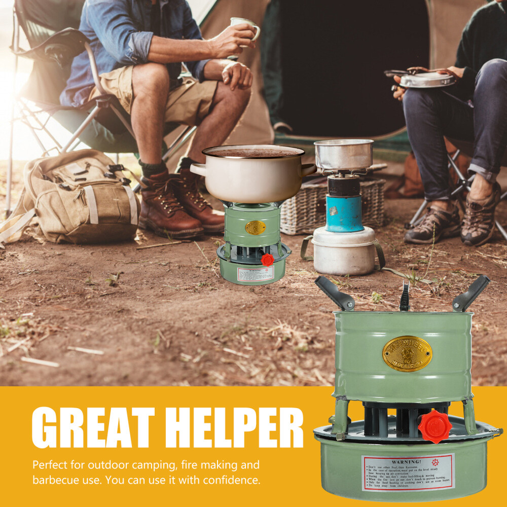 Portable Kerosene Stove Iron Heating Burning Pot Backpacking Oil ...