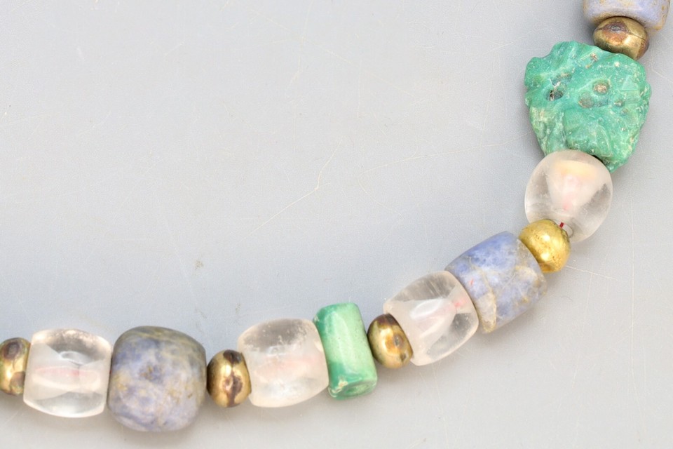 RARE, Ancient Precolumbian Inca Aymara Gemstone Beads With Gold Spacer ...