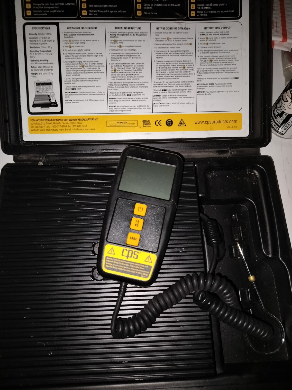NEW CPS Products CC220 Refrigerant Charging Scales 220 Lb Capacity OEM ...