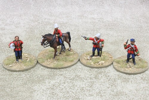 28mm Colonial metal BRITISH COMMAND Very Well Painted Zulu War Warlord ...