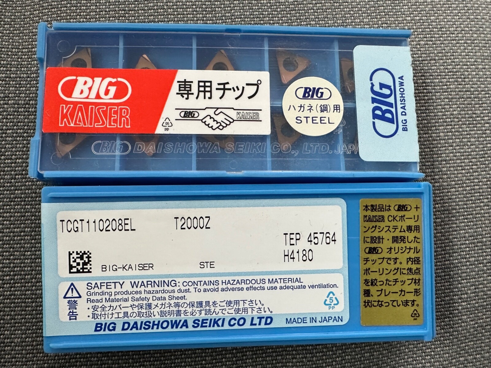 BIG KAISER CARBIDE INSERTS QTY 10 TCGT 110208EL T2000Z | eBay