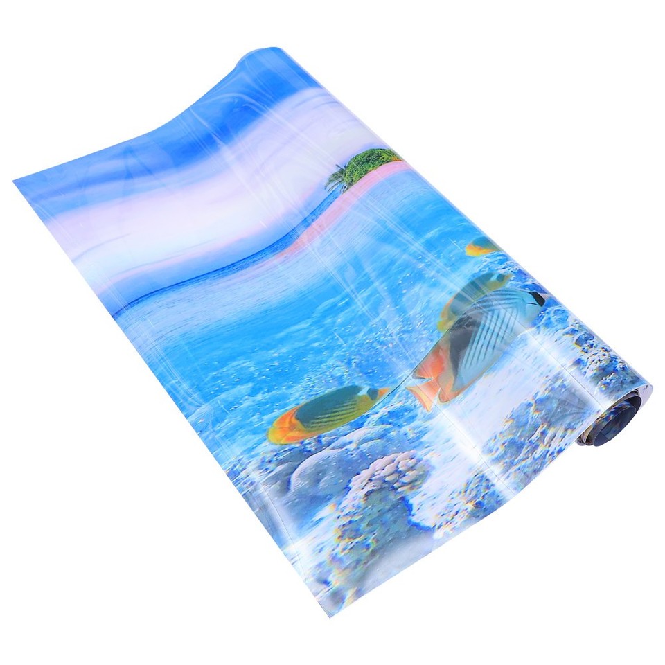 Fish Tank Background Sticker Adhesive Terrarium Aquarium Decorations ...