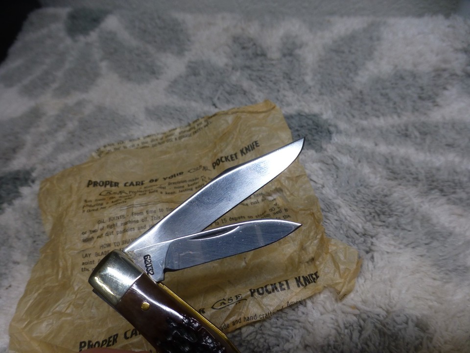 NOS!!! 1984 Case XX USA 62032 6 Dot Jack Knife 2 Blades With Care Paper ...