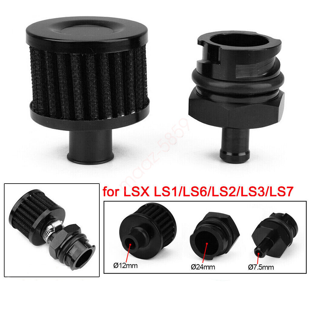 AU LSX LS1/LS6/LS2/LS3/LS7 Billet Black Valve Cover Oil Cap w/ -8 AN ...