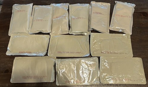 Bulk Lot Of 12 Military MRE Entrees - Ready-To-Eat Meals For Emergency ...