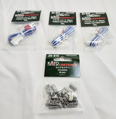 New Kato Unitrack Train Parts 3 Adapter Cords 1 Unijoiner 20 Pk HO ...
