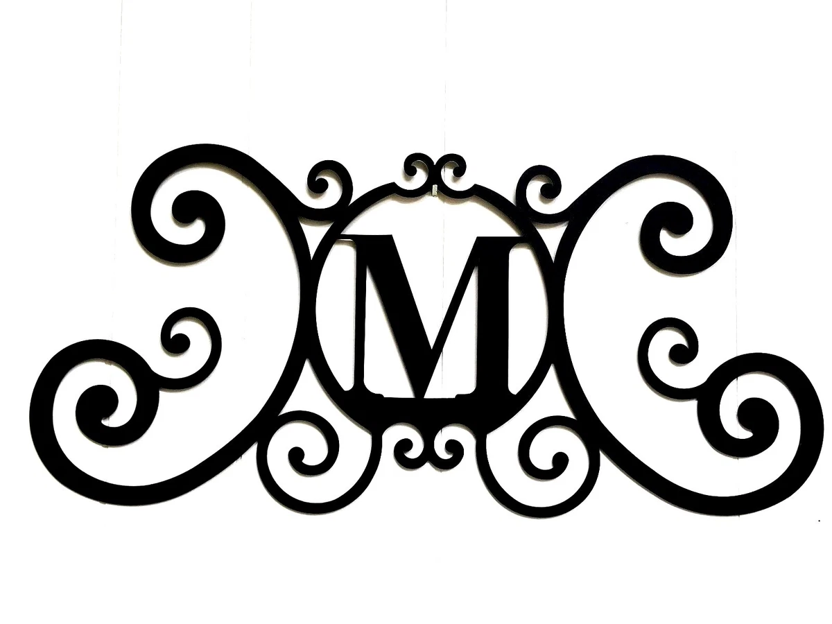 Initial M Monogram Clip Art