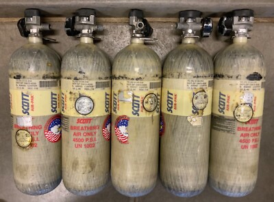 SCOTT 4500PSI 45MIN SCBA Carbon Fiber Bottle Air Gun Cylinder CGA347 ...