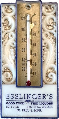 Vintage Advertising Thermometer Esslinger’s St Paul Minnesota Bar ...