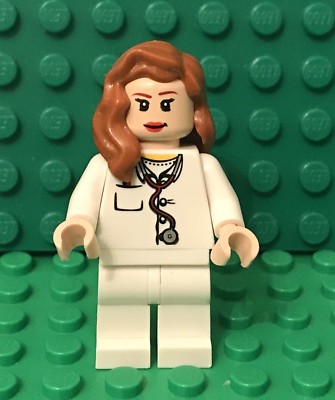 Lego Female Doctor Nurse W/ Light Flesh Hand,Head With Dual Smile/Angry ...