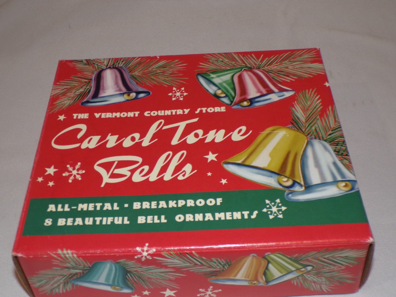 Aluminum Carol Tone Bells Christmas Tree Ornament w/ Box Vintage Style ...