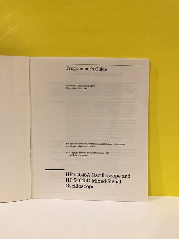 HP 54645-97000 54645A & 54645D Mixed-Signal Oscilloscope Programmer's ...
