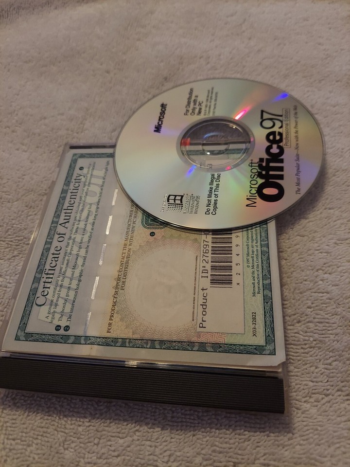 Microsoft Office 97 Professional Edition Word, Excel, PowerPoint ...