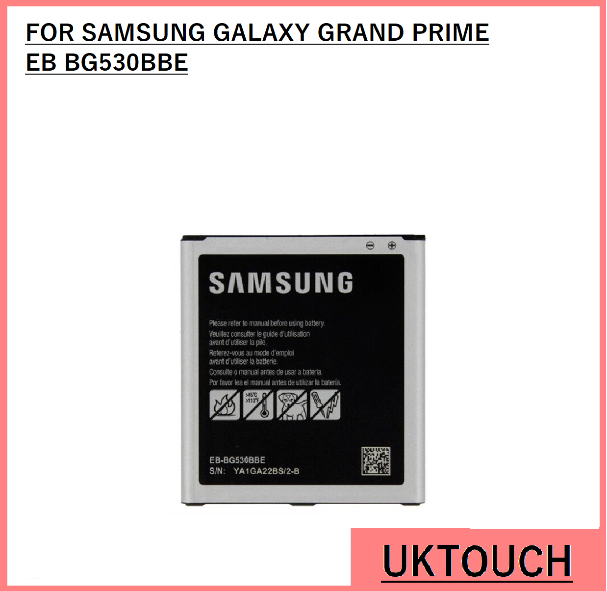 For Samsung EB-BG530BBE Battery 2600mAh For Samsung Galaxy Grand Prime ...