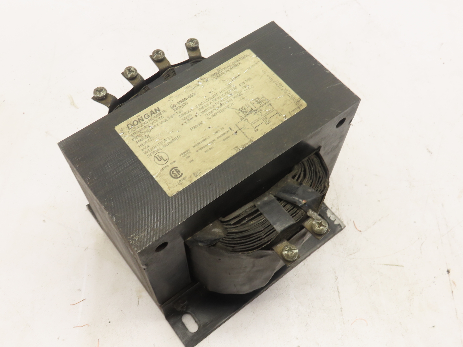 Dongan 50-1500-053 1.5KVA Dry Control Transformer 240/480 Pri 120V Sec ...