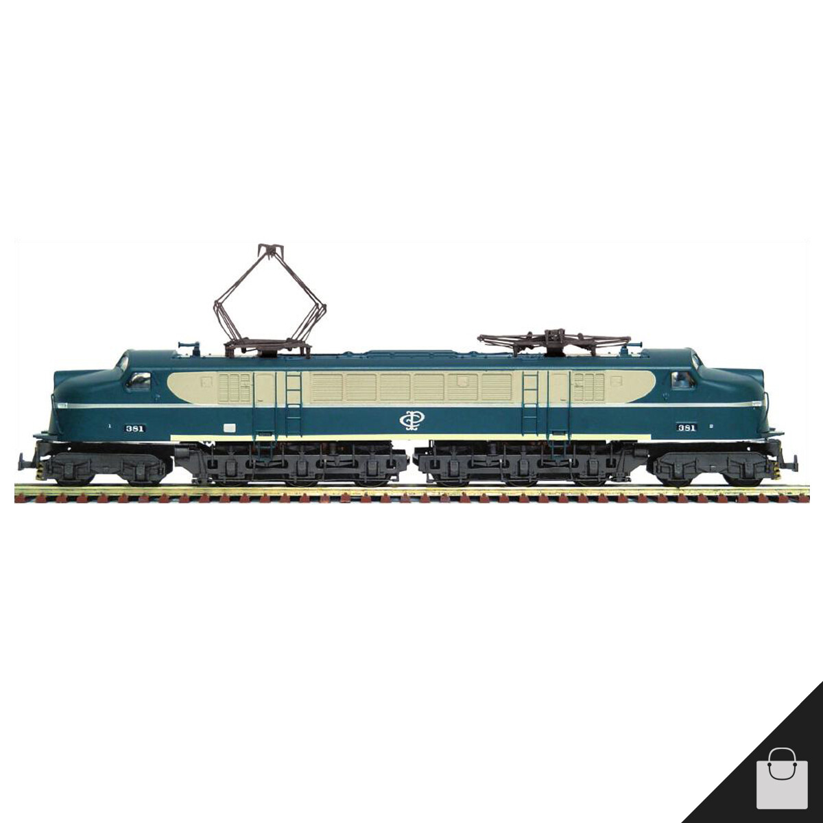 Frateschi Electric Locomotive GE 2-C+C-2 V8 CPEF Phase II 3050 HO Train ...