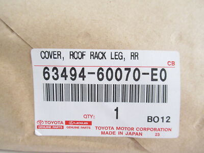 Genuine OEM Toyota Lexus 63494-60070-E0 Driver Rear Roof Rack Leg Cover ...