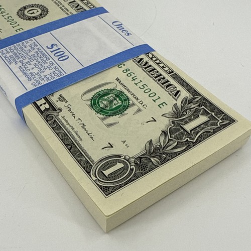 2017 A Chicago 100 BEP Strap Consecutive Sequential $1 Federal Reserve ...