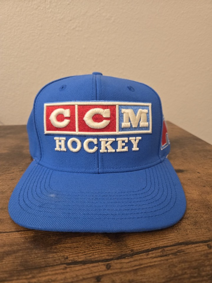 Adult Large NHL Quebec Nordiques CCM Maska Jersey W/snapback hat ...
