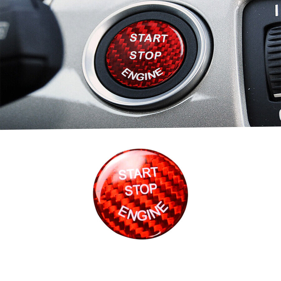 For BMW E90 E92 E60 E84 E83 Carbon Fiber Engine Start Stop Button ...