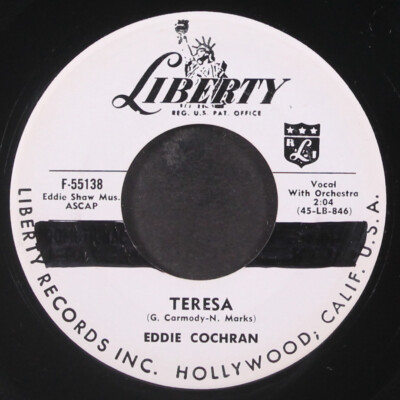EDDIE COCHRAN: teresa / pretty girl LIBERTY 7" Single 45 RPM | eBay